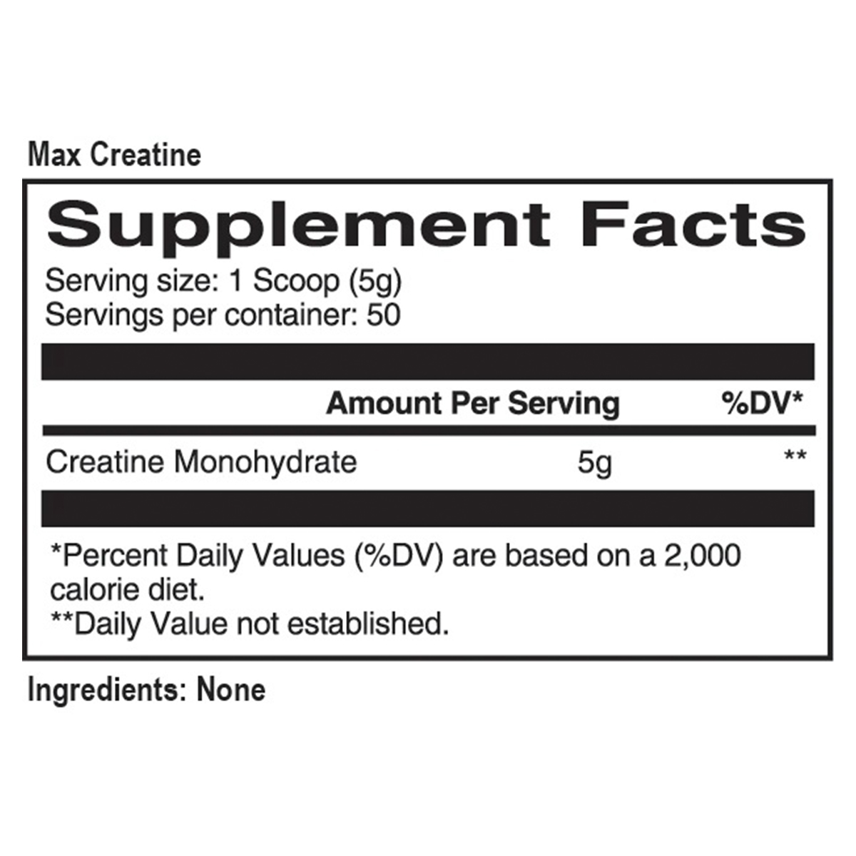 Max Creatine – MAXMUSCLE Nutrition